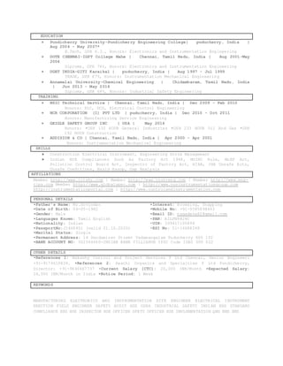 Hse inspector resume | DOCX | Civil Engineering Industry | Industries