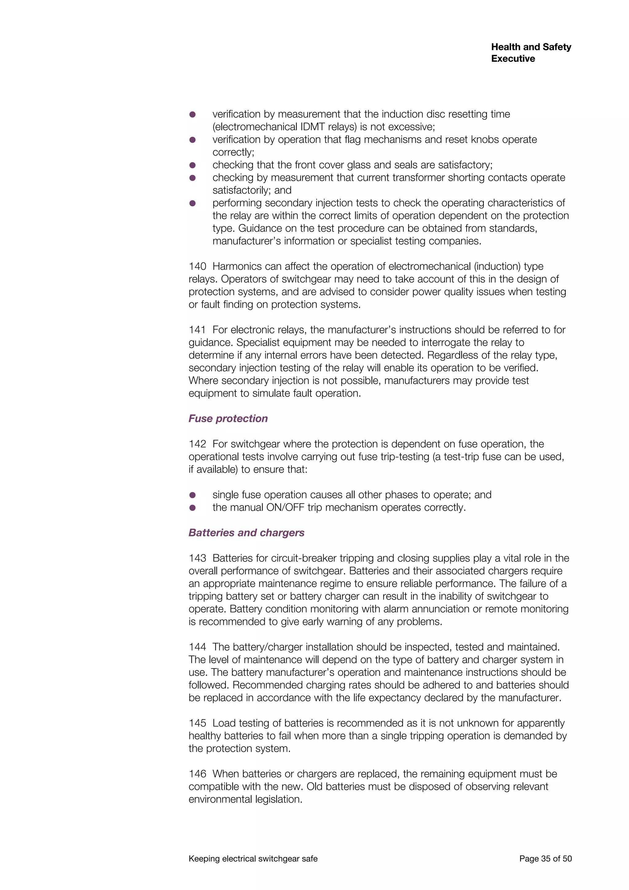 HSE Keeping Electrical Switchgear Safe At Work | PDF