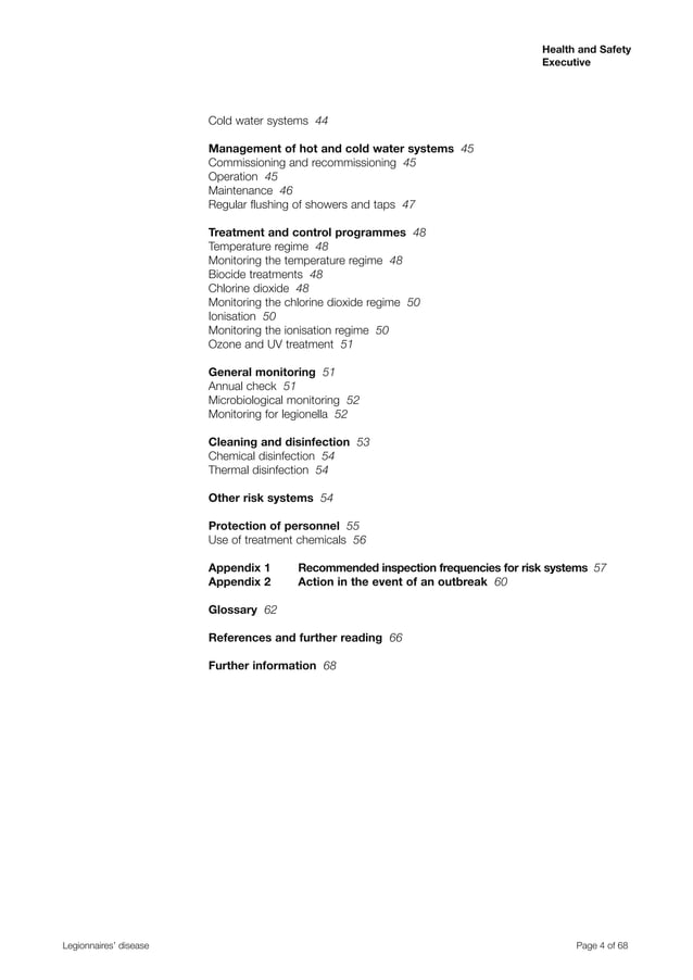 HSE Legionnaires Disease (Control of Legionella Bacteria In Water ...