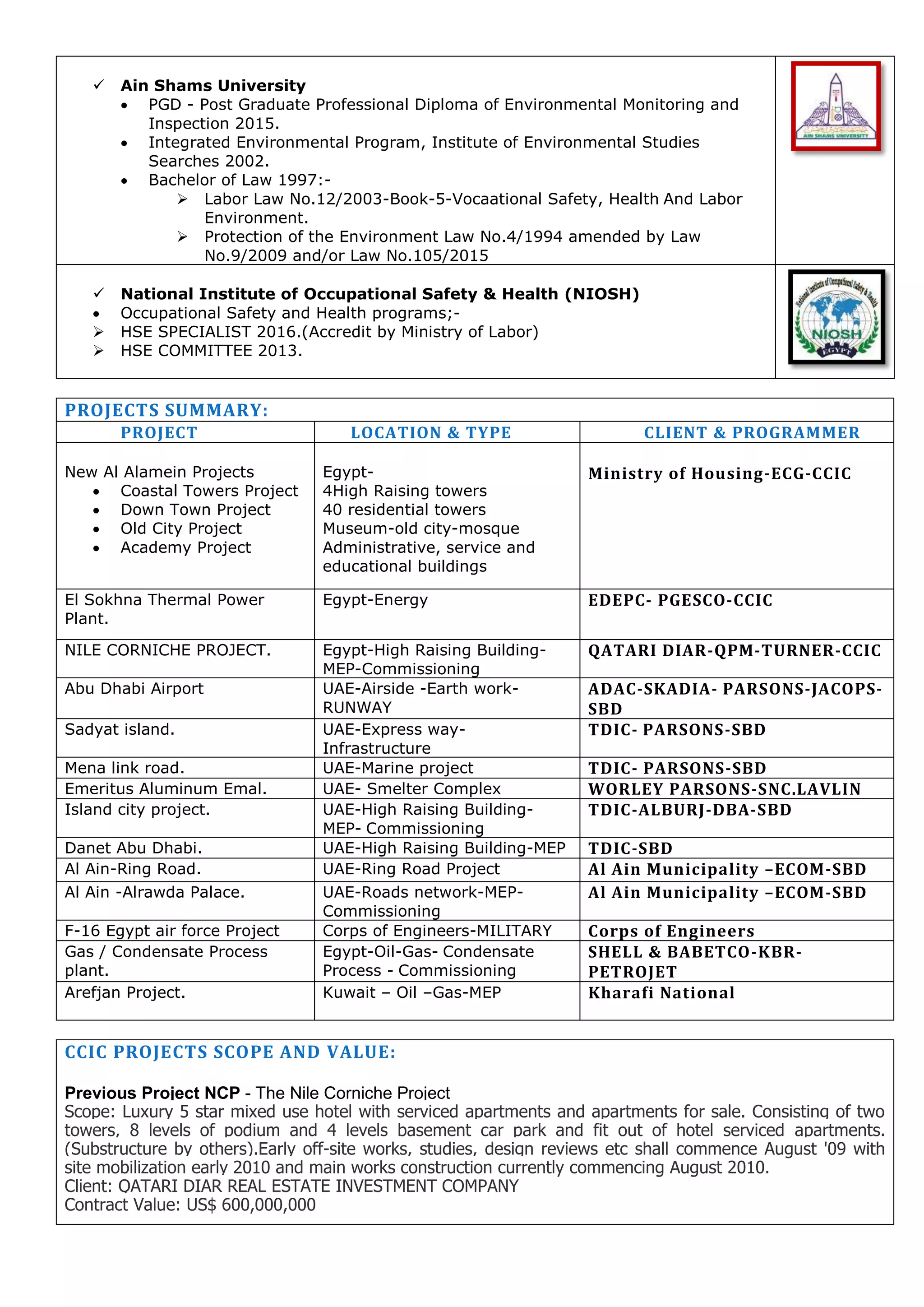 Projects HSE Manager | PDF