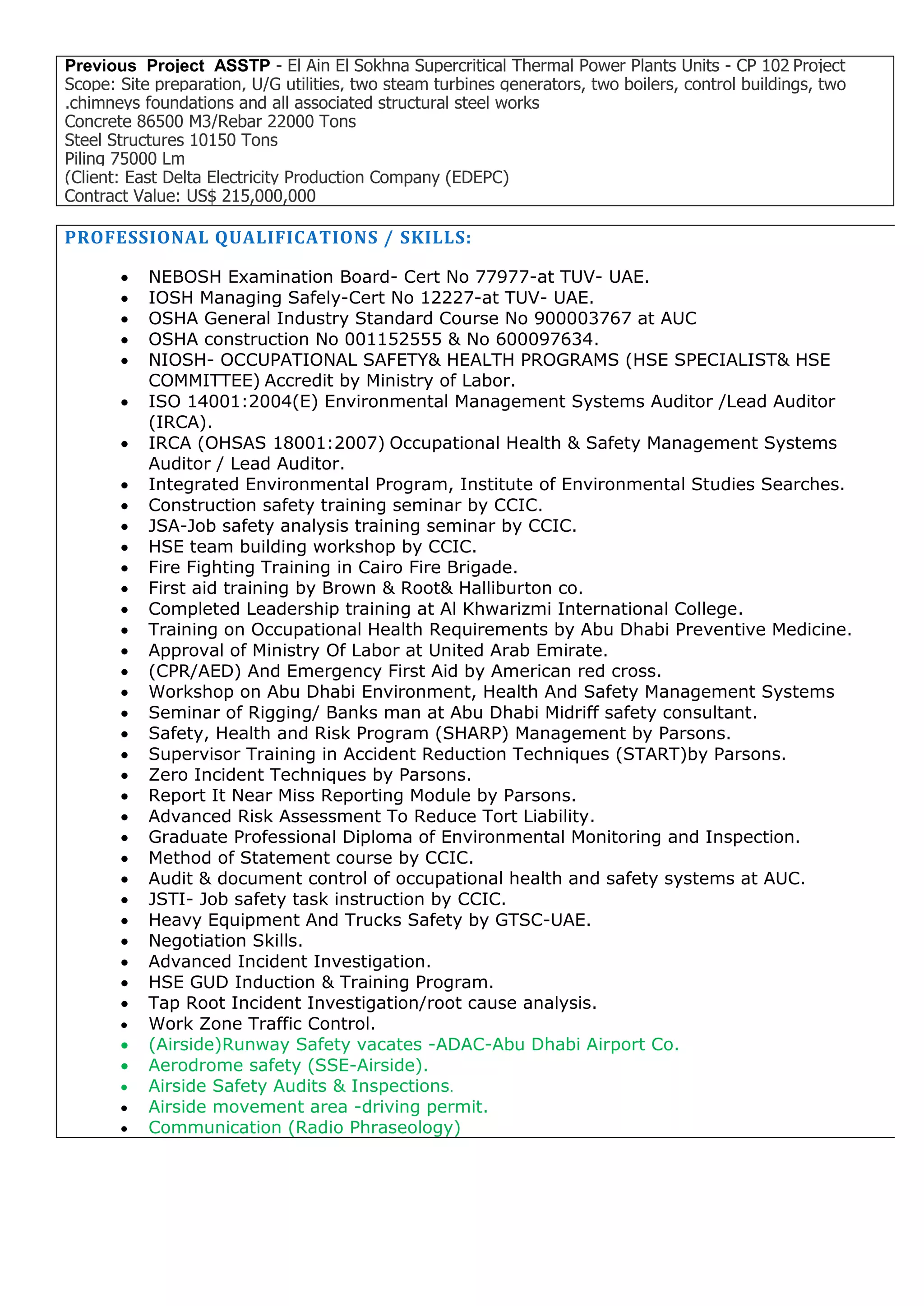 Projects HSE Manager | PDF