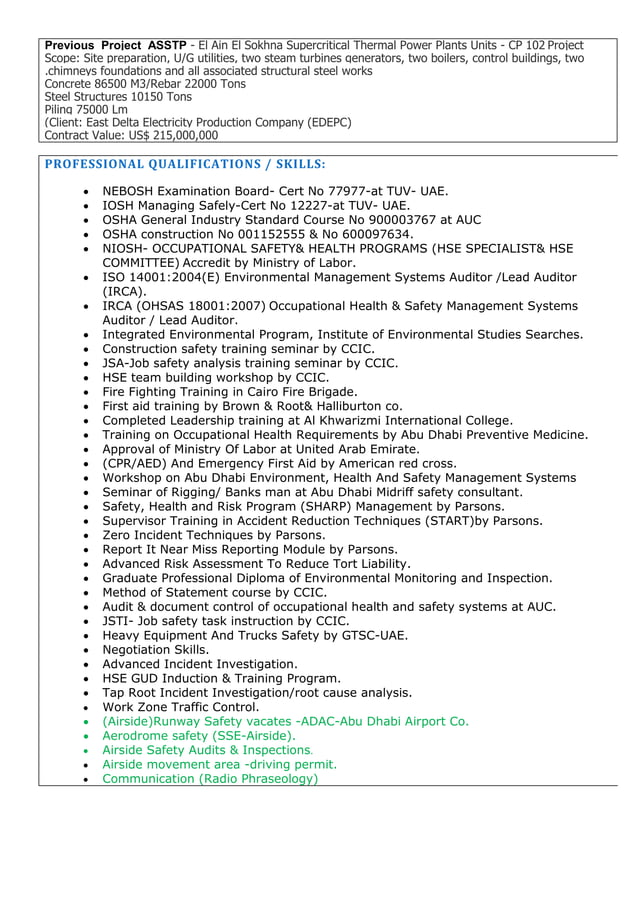 Projects HSE Manager | PDF
