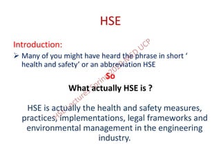HSE: Information about health and safety at work | PPTX