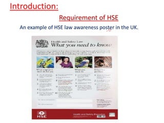 HSE: Information about health and safety at work | PPTX