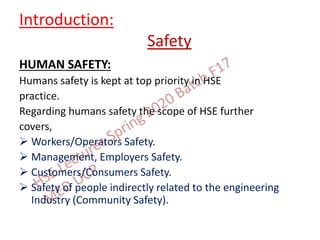 HSE: Information about health and safety at work | PPTX