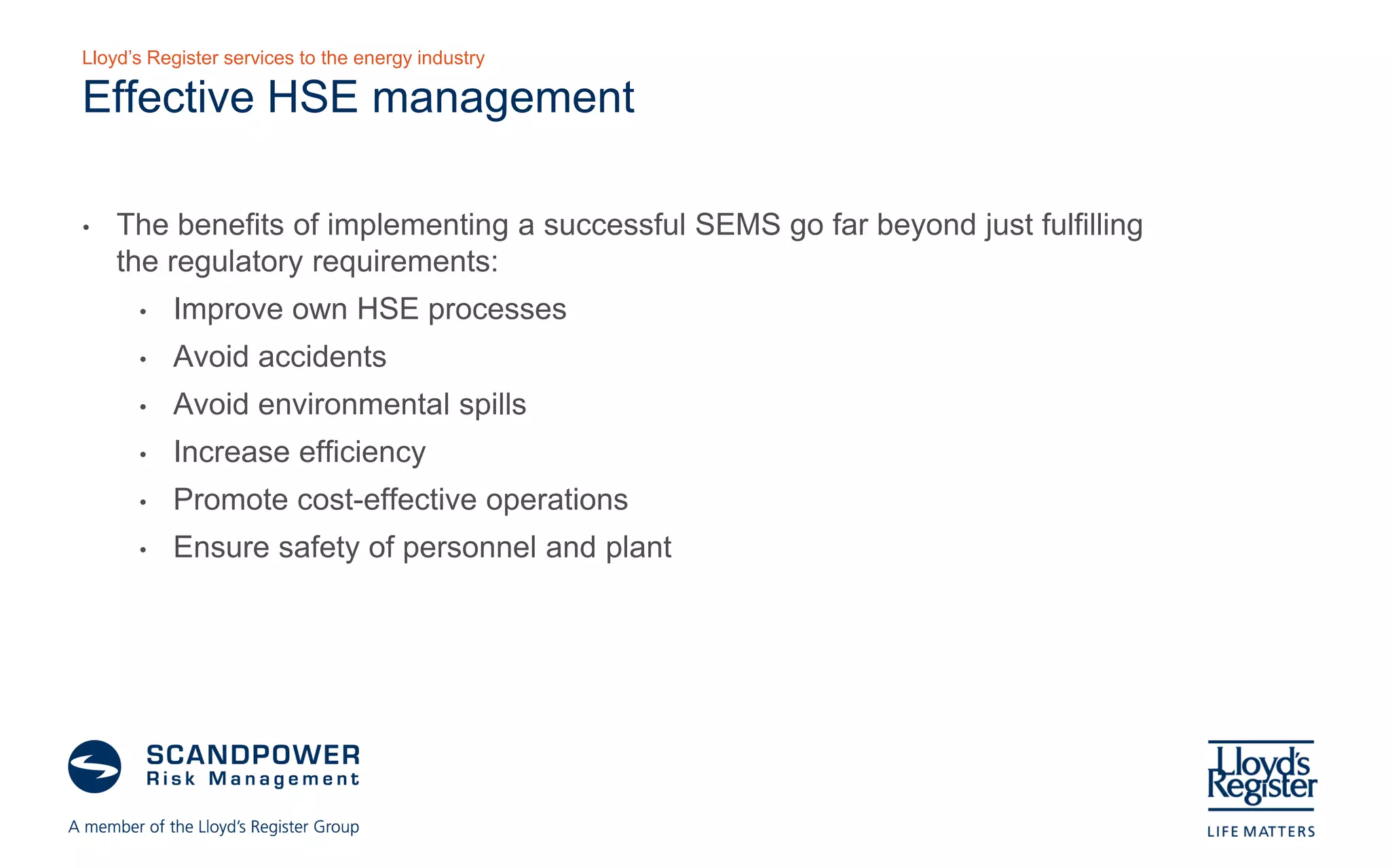 Hse oil and gas management services | PDF