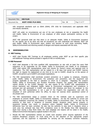 Hse plan | PDF