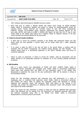 Hse plan | PDF