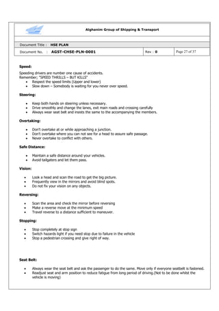 Hse plan | PDF