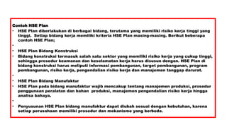 HSE PLAN ASLI RENCANA KERJA HSE QHSE1234 | PPTX