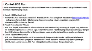 HSE PLAN ASLI RENCANA KERJA HSE QHSE1234 | PPTX