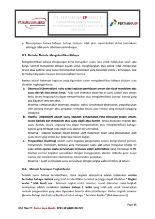 HSE Plan Pertamina/CSMS Pertamina untuk bekerja di ketinggian | PDF