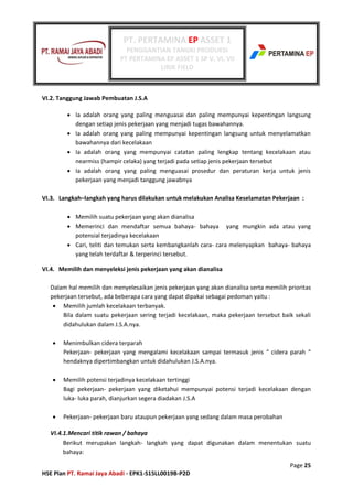 HSE Plan Pertamina/CSMS Pertamina untuk bekerja di ketinggian | PDF