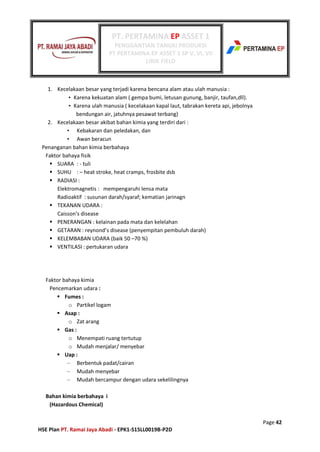 HSE Plan Pertamina/CSMS Pertamina untuk bekerja di ketinggian | PDF
