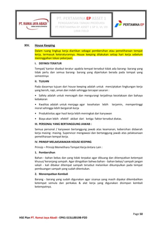 HSE Plan Pertamina/CSMS Pertamina untuk bekerja di ketinggian | PDF
