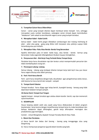 HSE Plan Pertamina/CSMS Pertamina untuk bekerja di ketinggian | PDF
