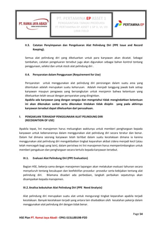 HSE Plan Pertamina/CSMS Pertamina untuk bekerja di ketinggian | PDF
