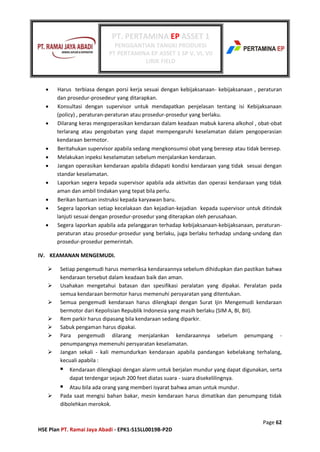 HSE Plan Pertamina/CSMS Pertamina untuk bekerja di ketinggian | PDF