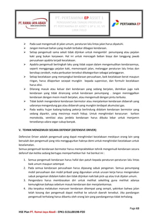 HSE Plan Pertamina/CSMS Pertamina untuk bekerja di ketinggian | PDF