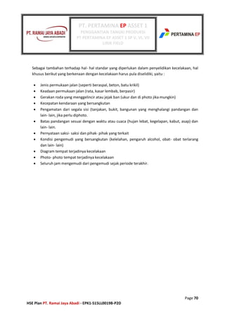HSE Plan Pertamina/CSMS Pertamina untuk bekerja di ketinggian | PDF