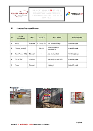 HSE Plan Pertamina/CSMS Pertamina untuk bekerja di ketinggian | PDF