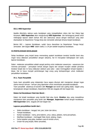 HSE Plan Pertamina/CSMS Pertamina untuk bekerja di ketinggian | PDF