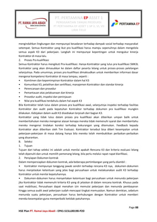 HSE Plan Pertamina/CSMS Pertamina untuk bekerja di ketinggian | PDF