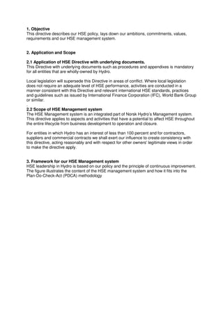 HSE policy | PDF