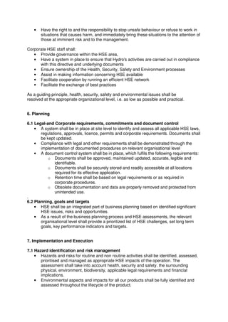 HSE policy | PDF