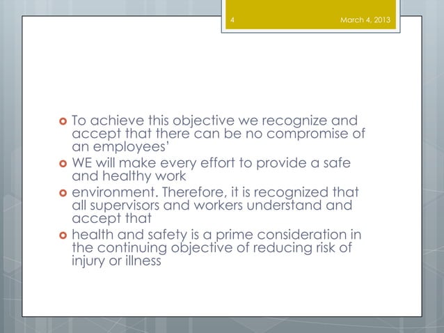 Hse policy statement and description | PPTX