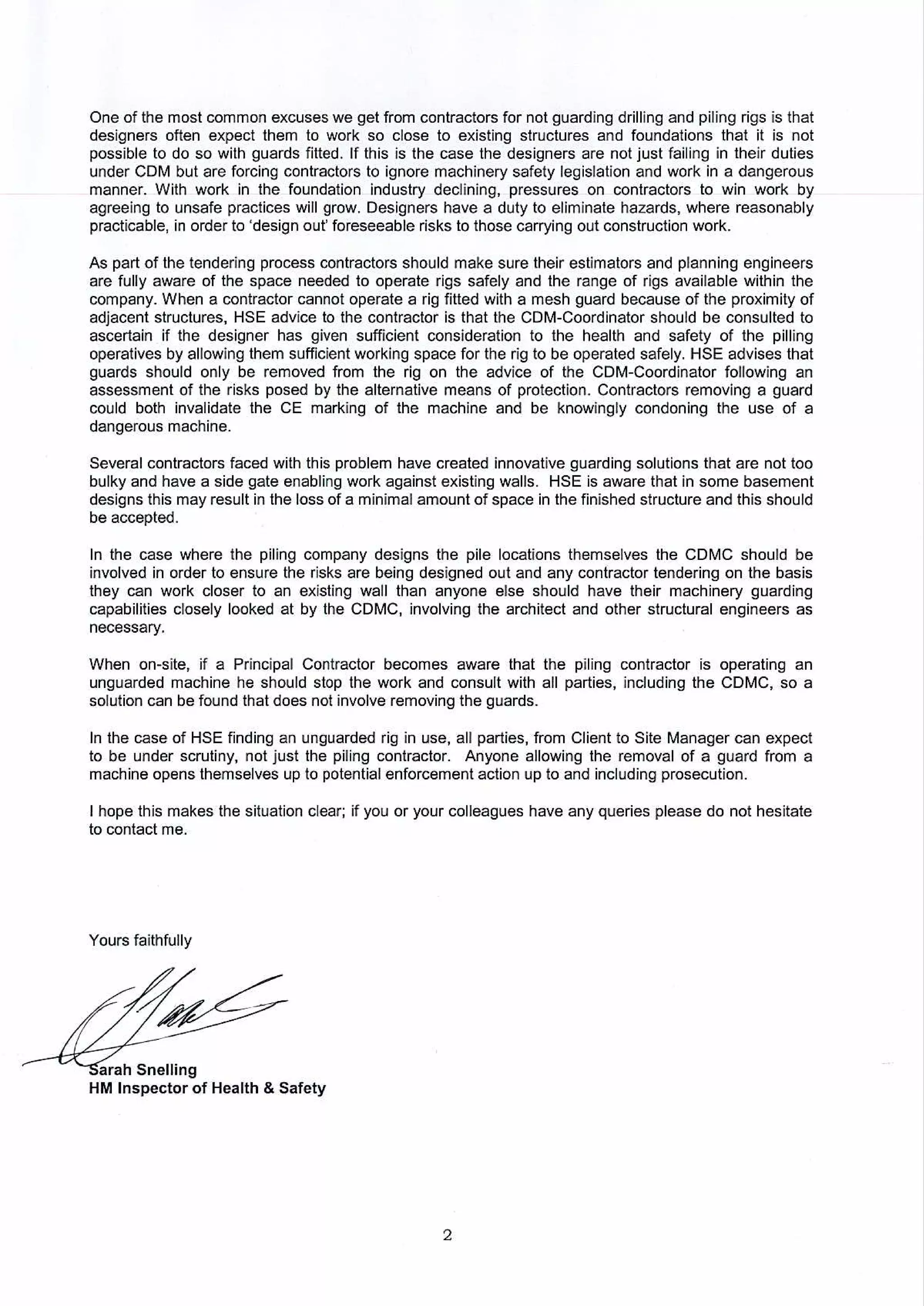 HSE Position On Piling Rigs | PDF