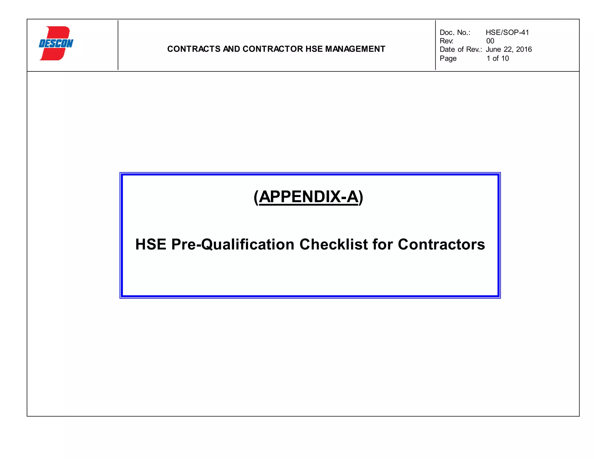 HSE Pre-Qualification Checklist.docx