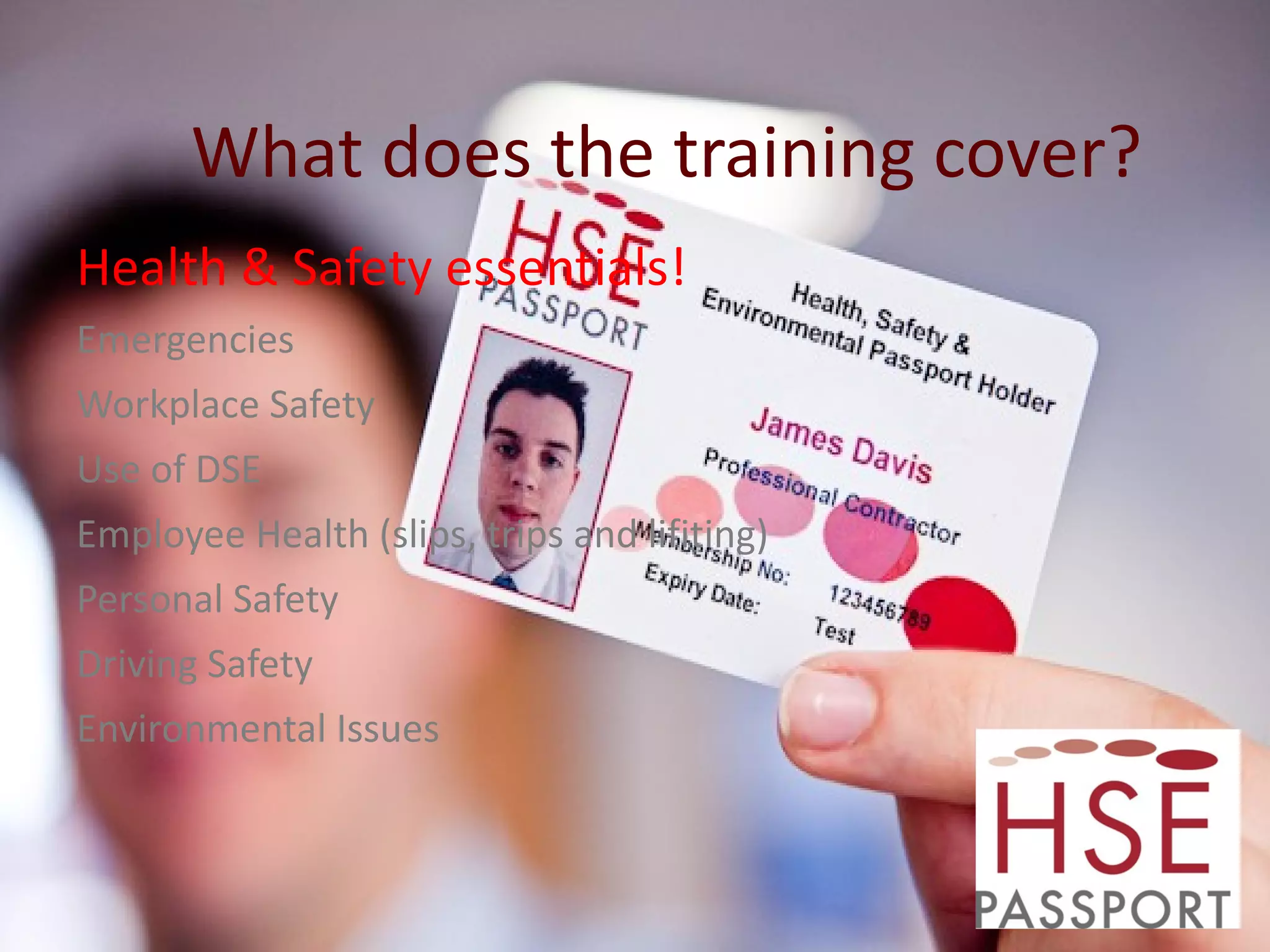 Hse presentation health safety_passport scheme_november 2011 | ODP