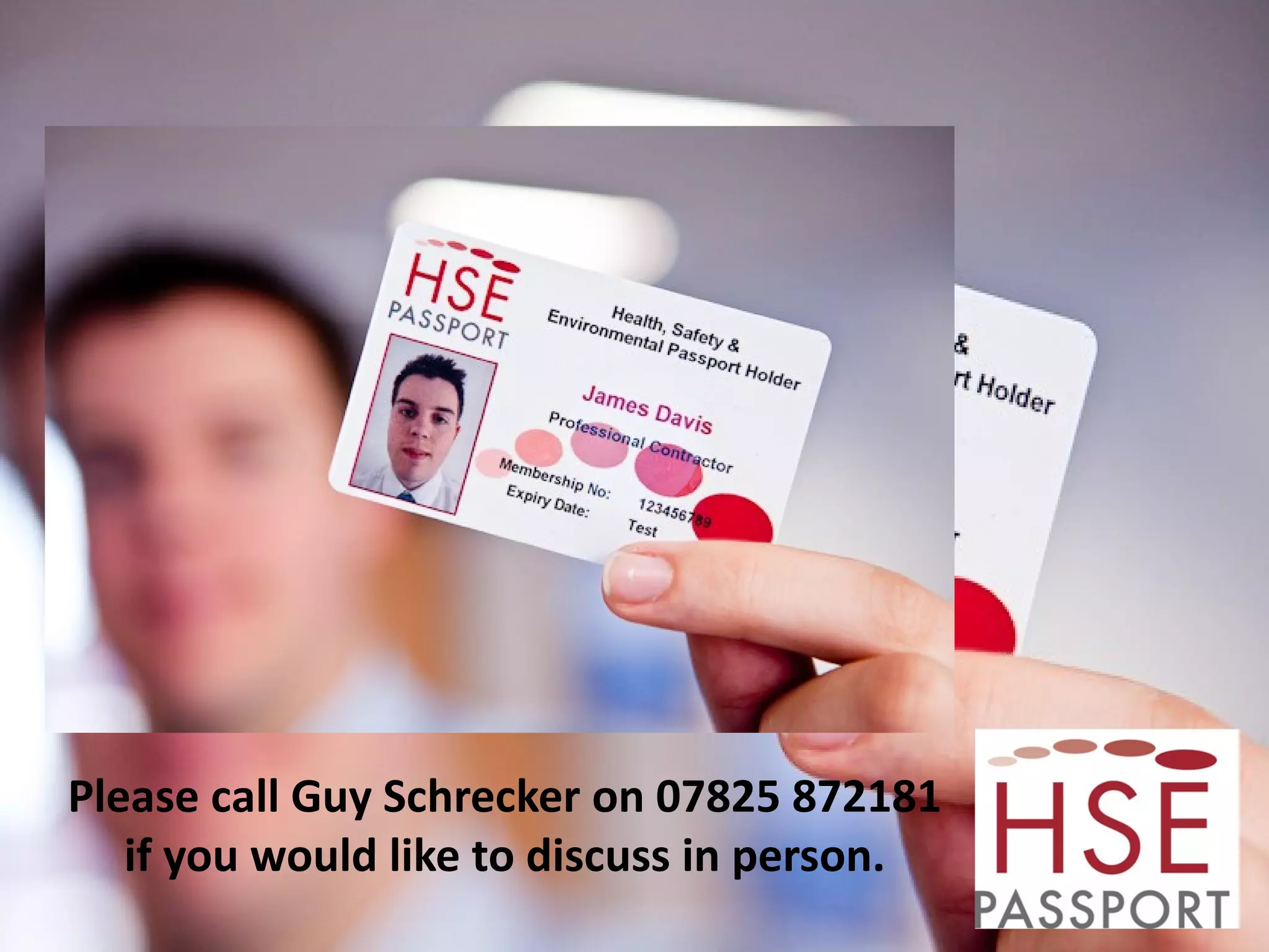 Hse presentation health safety_passport scheme_november 2011 | ODP