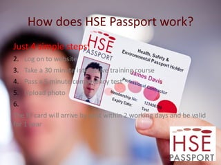 Hse presentation health safety_passport scheme_november 2011 | PPT