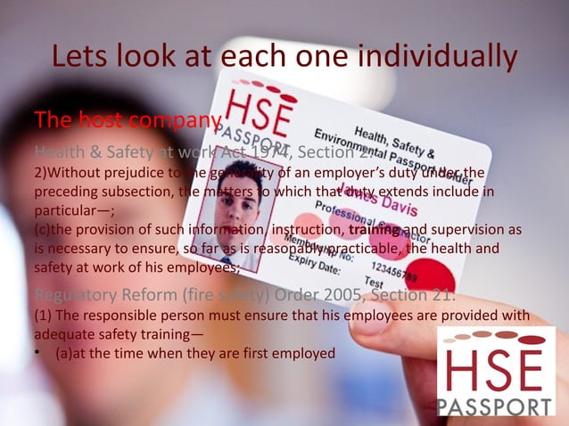 Hse presentation health safety_passport scheme_november 2011 | PPT