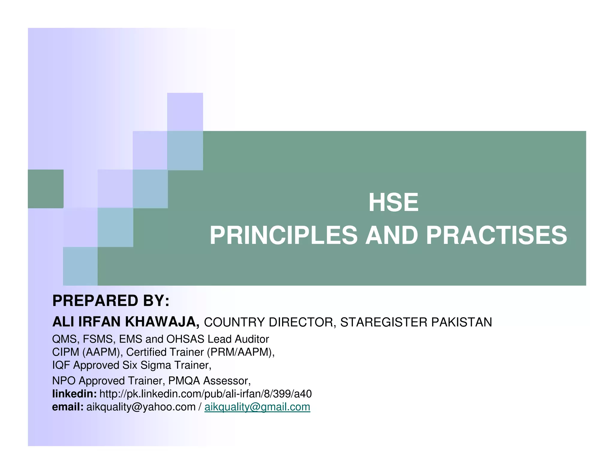 Hse principles and practises [compatibility mode] | PPT