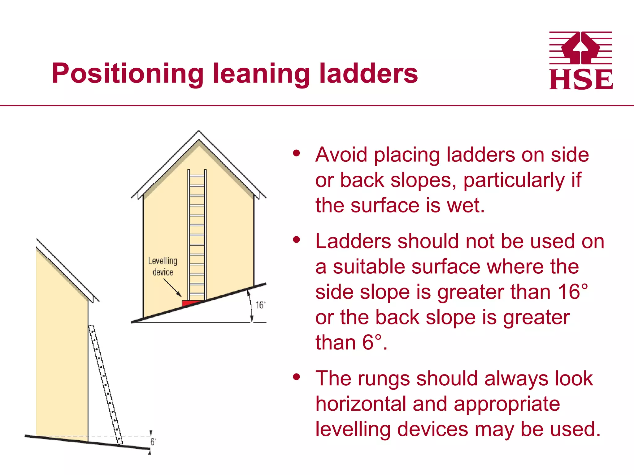 A toolbox talk on leaning ladder and stepladder safety | PPT