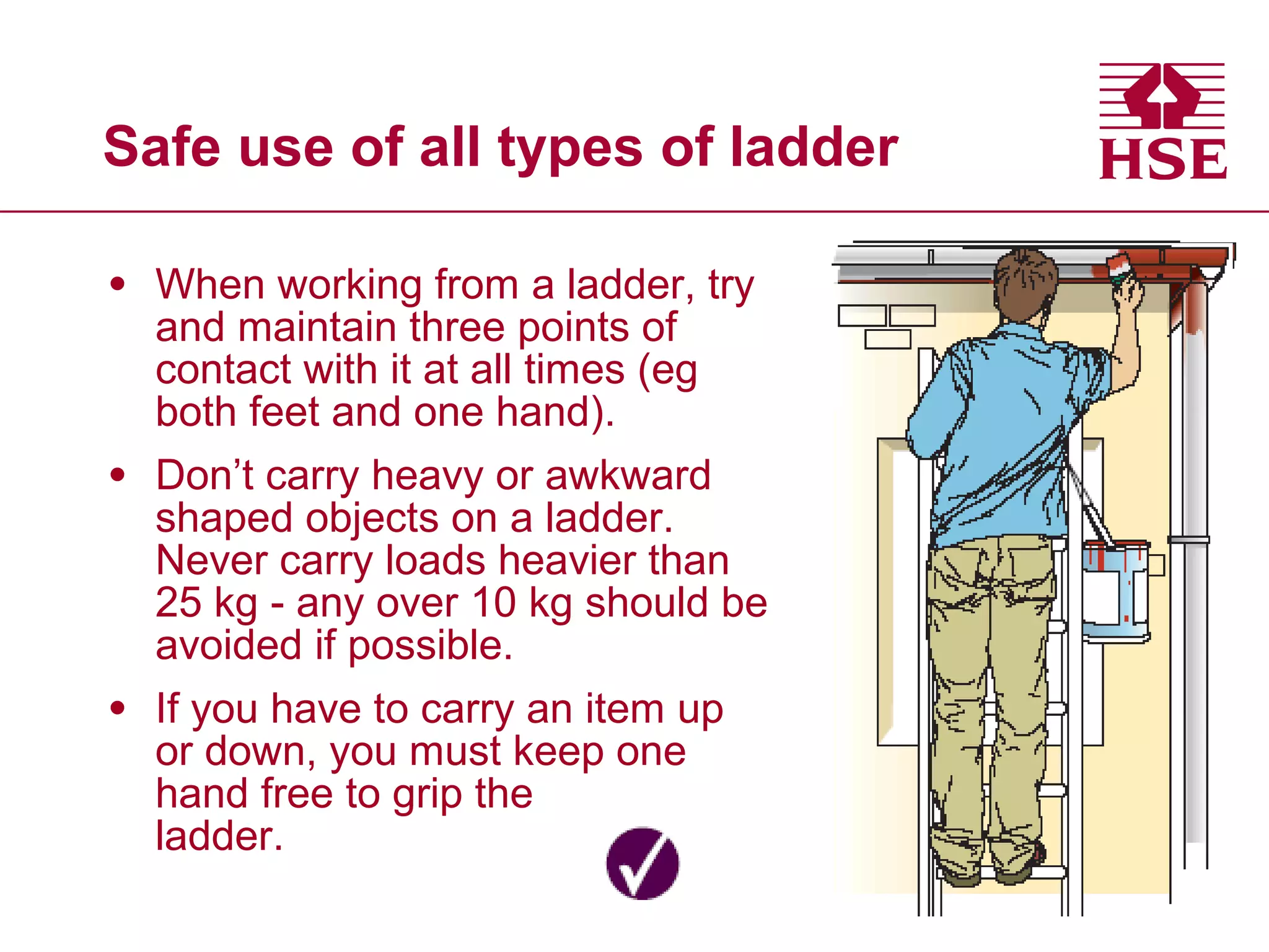 A toolbox talk on leaning ladder and stepladder safety | PPT
