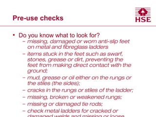 A toolbox talk on leaning ladder and stepladder safety | PPT
