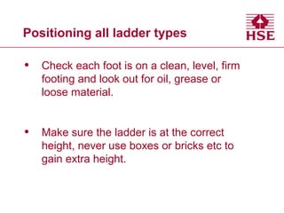 A toolbox talk on leaning ladder and stepladder safety | PPT