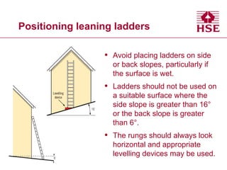 A toolbox talk on leaning ladder and stepladder safety | PPT