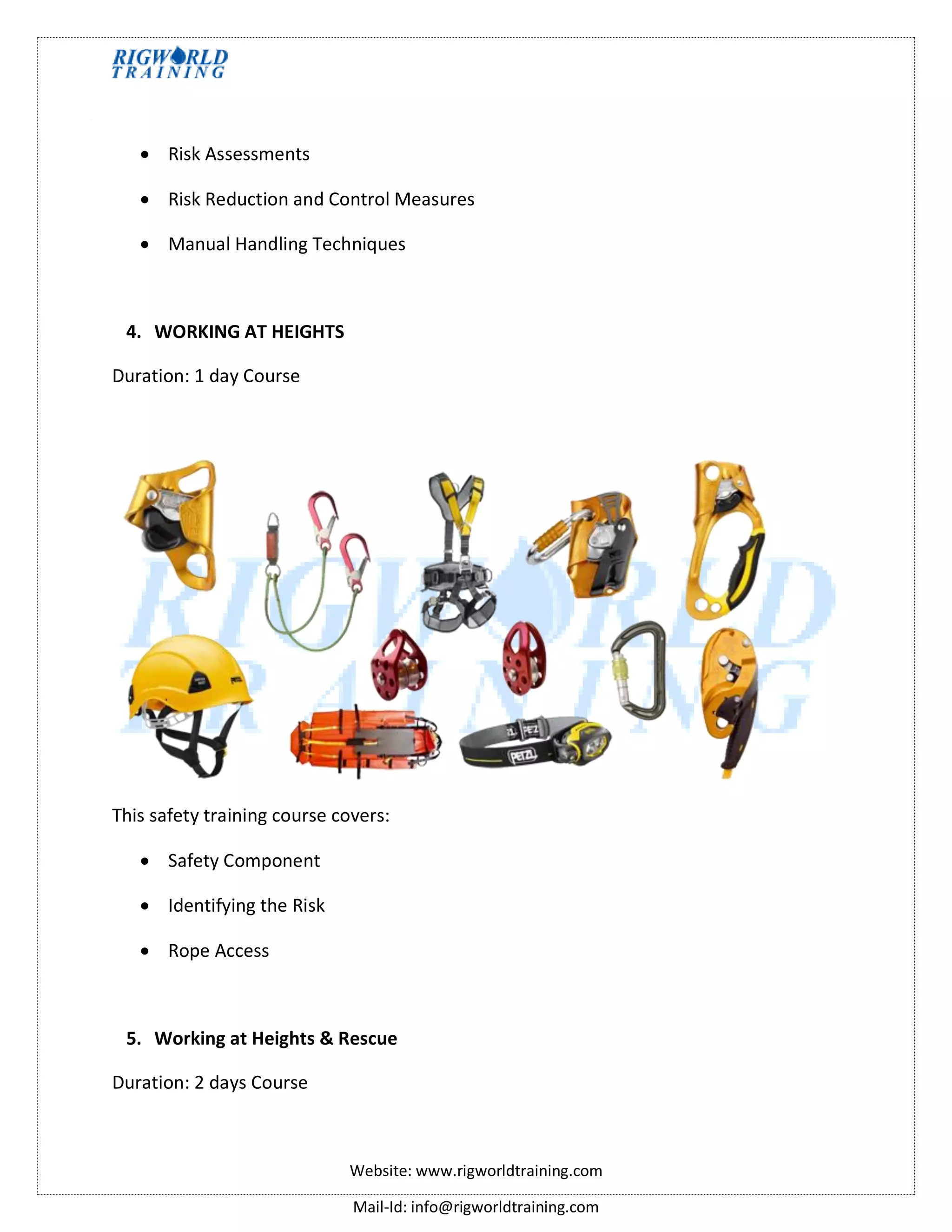 HSE Training Course - RigWorld Training Center | PDF
