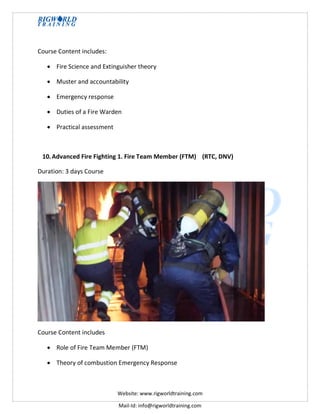 HSE Training Course - RigWorld Training Center | PDF