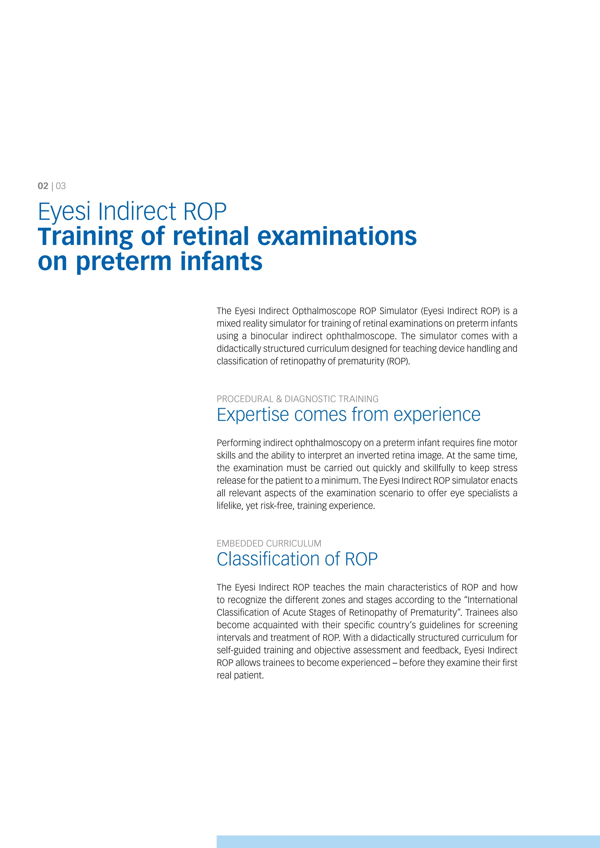 Haag-Streit Simulation Eyesi Indirect ROP Brochure | PDF | 3-D Graphics ...