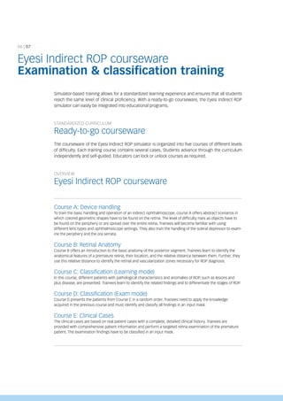 Haag-Streit Simulation Eyesi Indirect ROP Brochure | PDF | 3-D Graphics ...