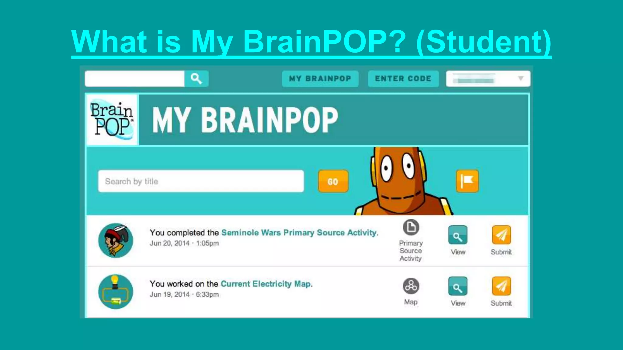 Let's learn brain pop 101 (for pilot schools)