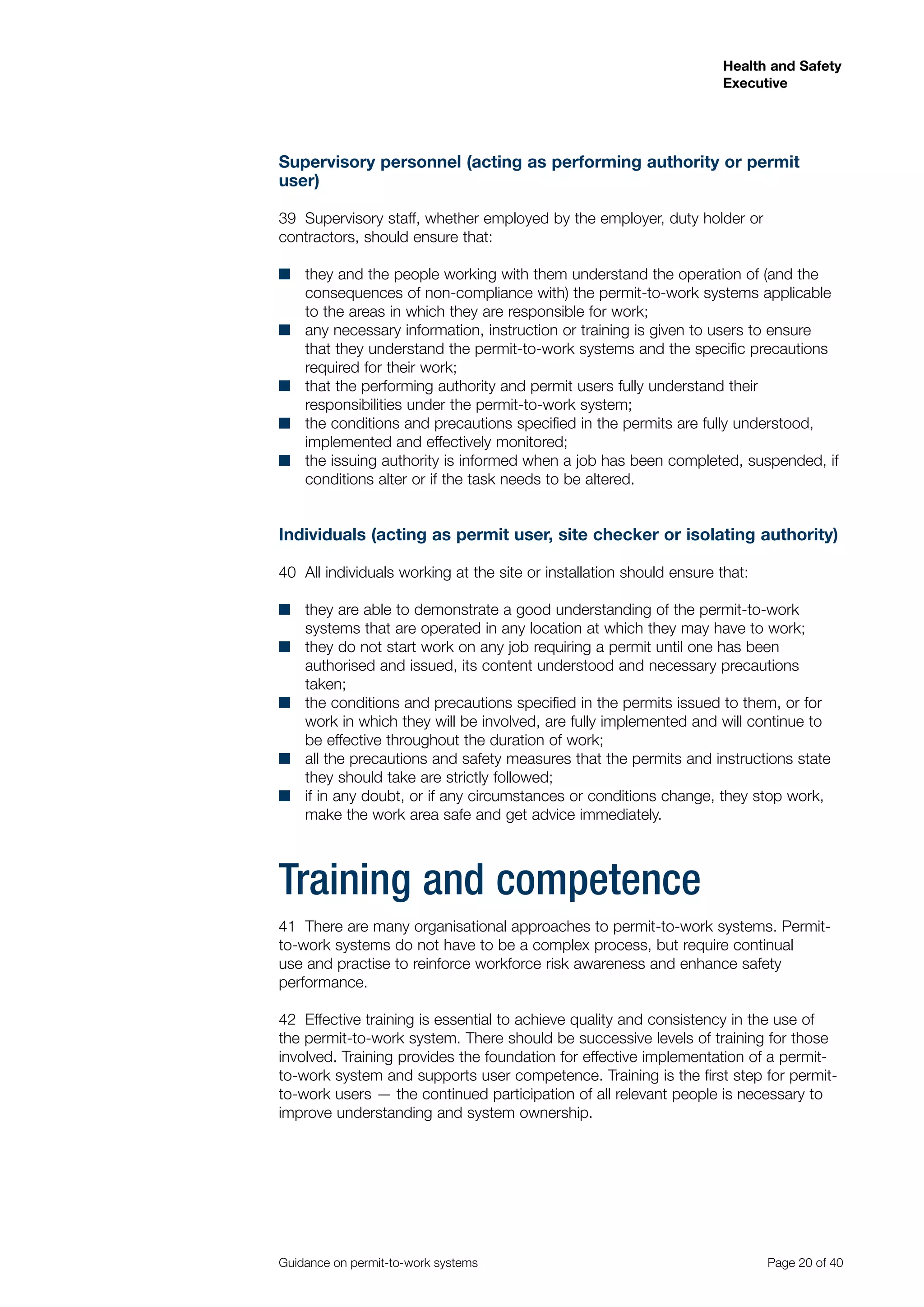 Hsg250 guidance on_permit_to_work_systems | PDF