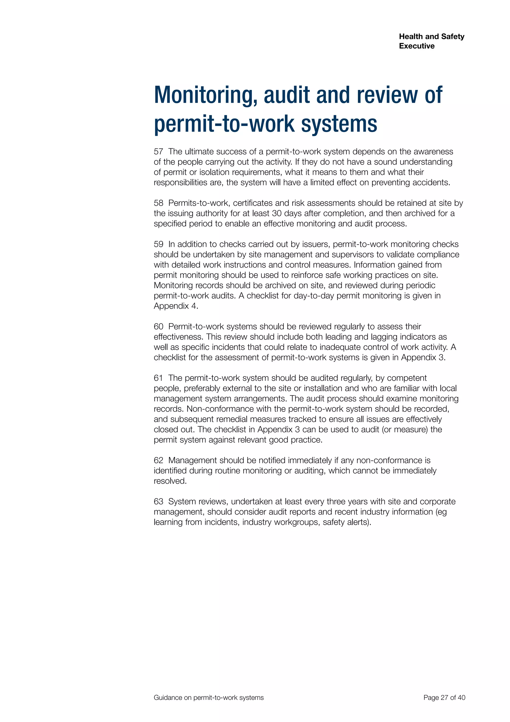 Hsg250 guidance on_permit_to_work_systems | PDF