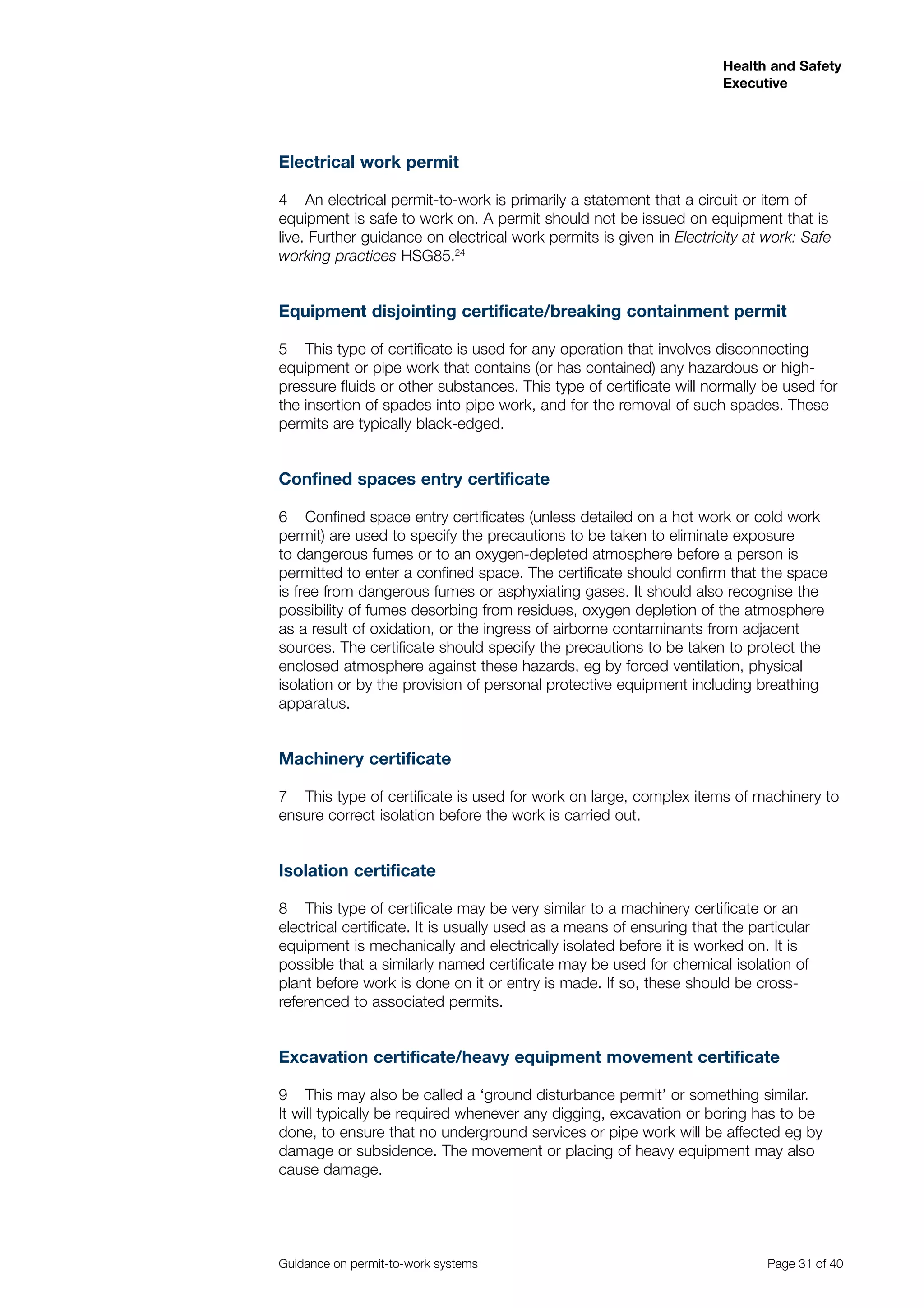 Hsg250 guidance on_permit_to_work_systems | PDF